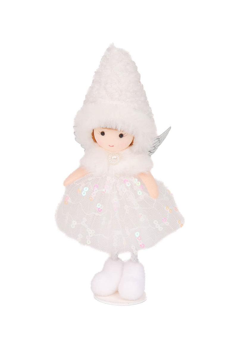 White doll ornament with winter hood – Robyn's Cookies & Co